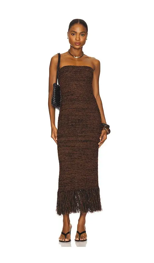 FRAME Boucle Fringe Dress