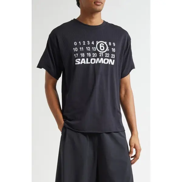 MAISON MARGIELA X Salomon Numeric Logo Performance T-shirt - Deep Black