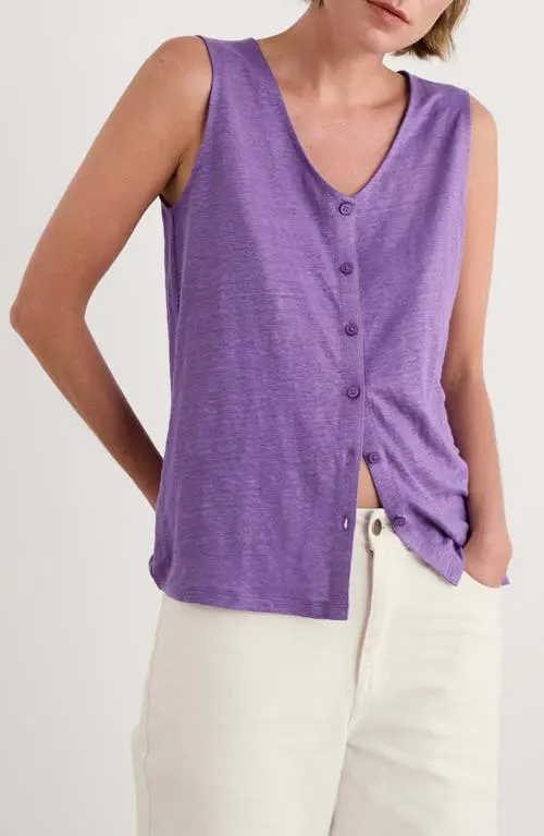 SEASALT CORNWALL Carn Glaze Linen Vest - Pansy