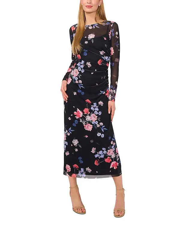Ted Baker London Printed Mesh Column Dress