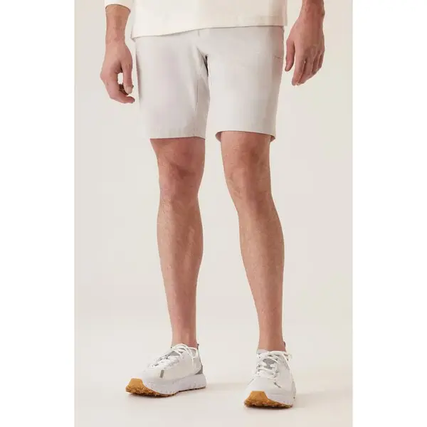 DEKE Momentum Mobile Pulse Pique Warp Knit Bermuda Shorts - Frost Gray