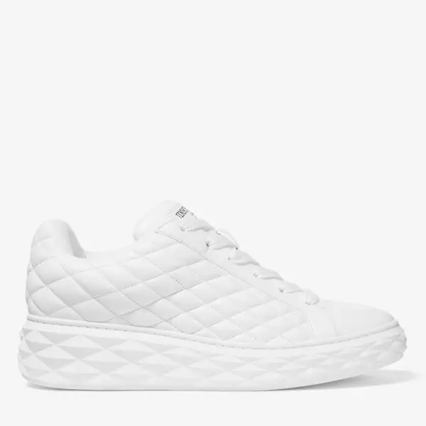 JIMMY CHOO Diamond Maxi M Diamond Quilted Leather Trainers