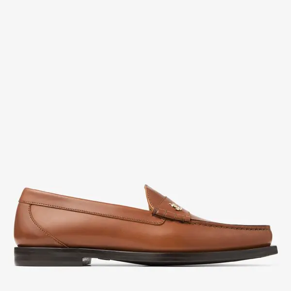 JIMMY CHOO Ethan Tan Brushed Leather Loafer - Neutral