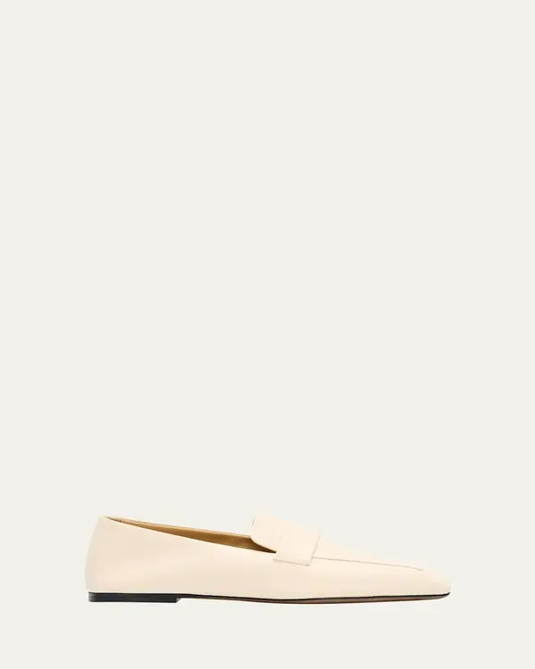 THE ROW Leather Loafers - White