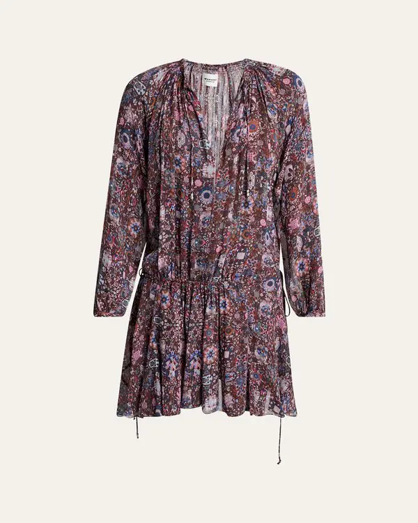 Isabel Marant Bess Mini Dress - Plum