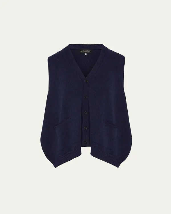 Eskandar Scoop Armhole Cashmere Waistcoat