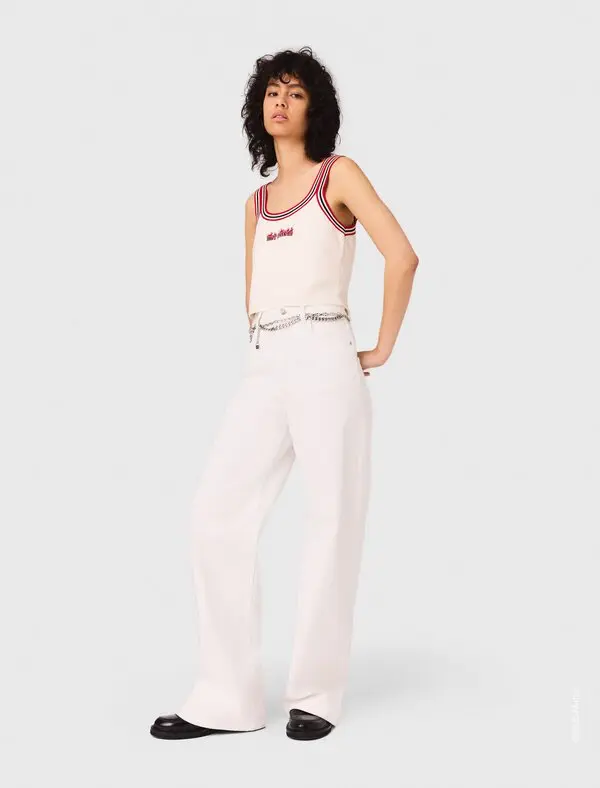 Maje Cotton Knit Tank Top