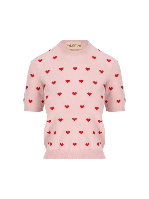 Valentino Garavani Heart Print Wool Sweater - Multicolor
