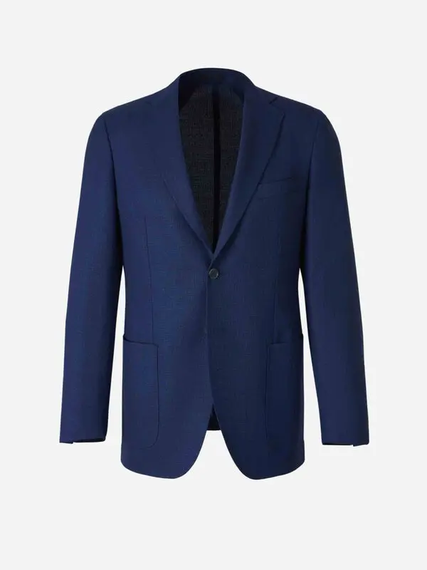 Scabal Straight Wool Blazer - Multicolor