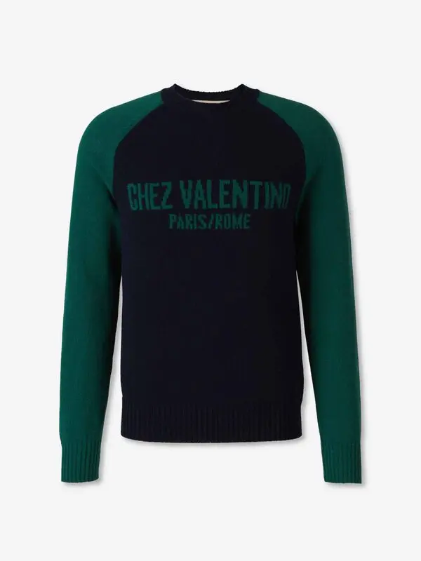 Valentino Garavani Chez Jacquard Sweater - Navy Blue