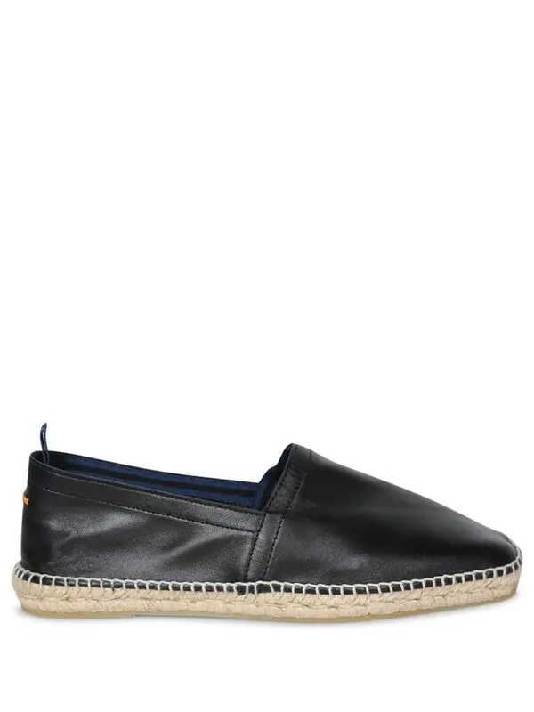 CastaÑer Leather Espadrilles - Black