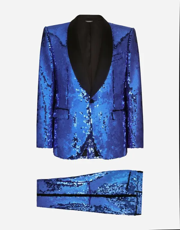 Dolce & Gabbana Sequined Single-breasted Sicilia-fit Tuxedo Suit - Multicolor