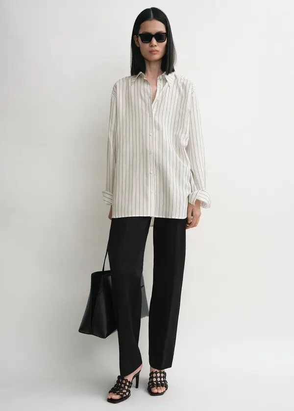 TOTÊME Classic Stripe Shirt - White-oyster