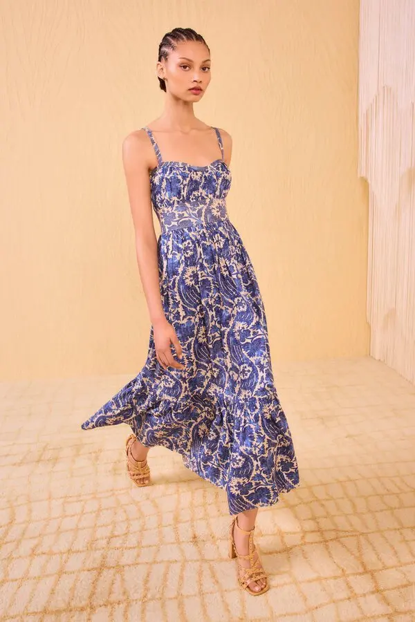 Ulla Johnson Nadine Cami Midi Dress - Ocean