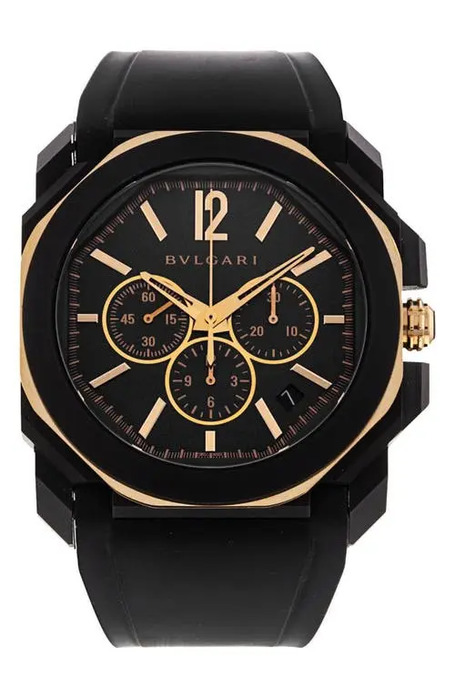 WATCHFINDER & CO. Bvlgari Octo L'originale Automatic Rubber Strap Watch