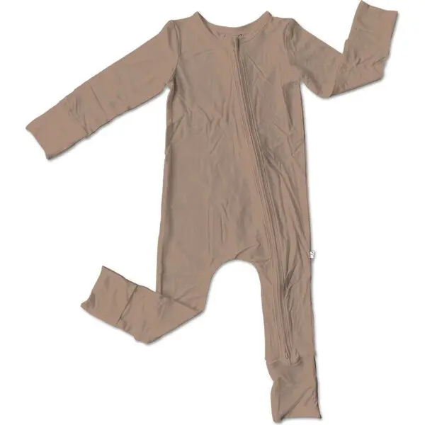 LAREE + CO Convertible Footie With Three-way Zippers - Dune