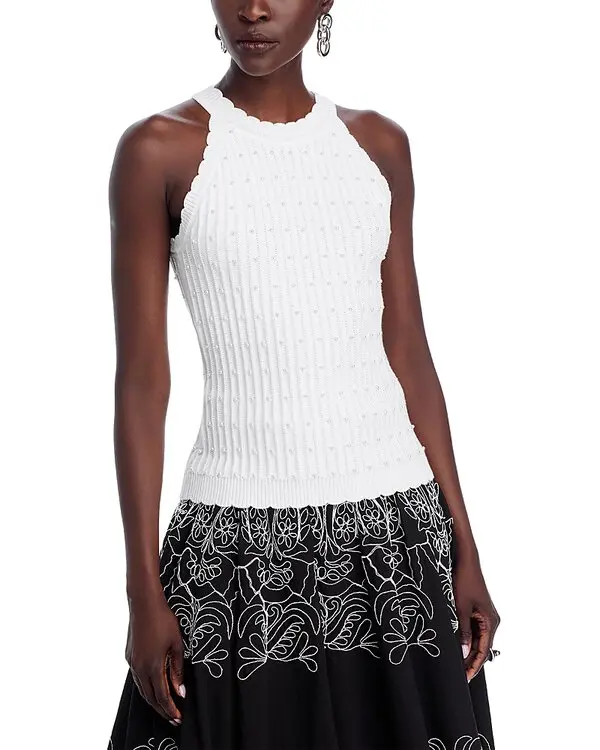 Elie Tahari Lima Pearl Halter Neck Top