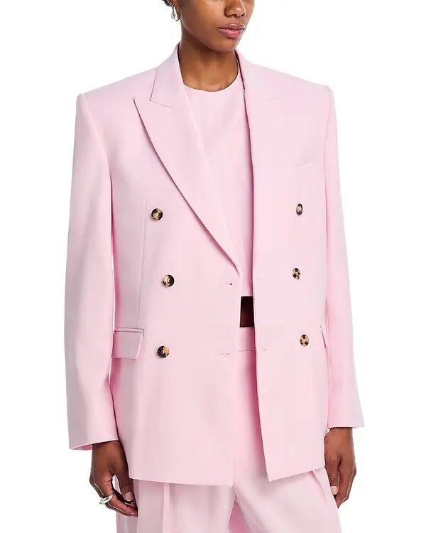 Wardrobe.NYC Double Breasted Blazer - Blush