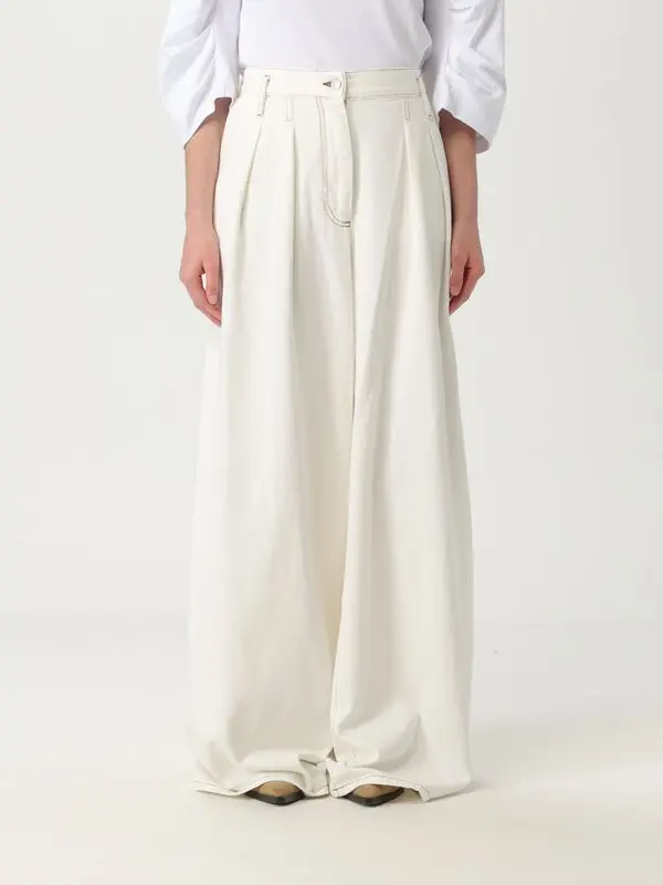 Dries Van Noten Wide Leg Pants - White