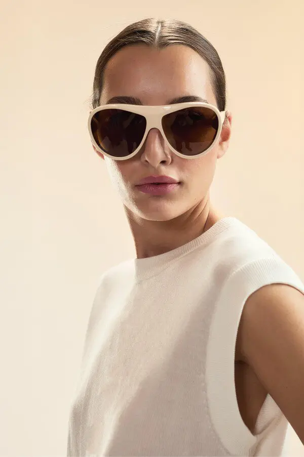 Cynthia Rowley X Illesteva Aviator Sunglasses - Brown