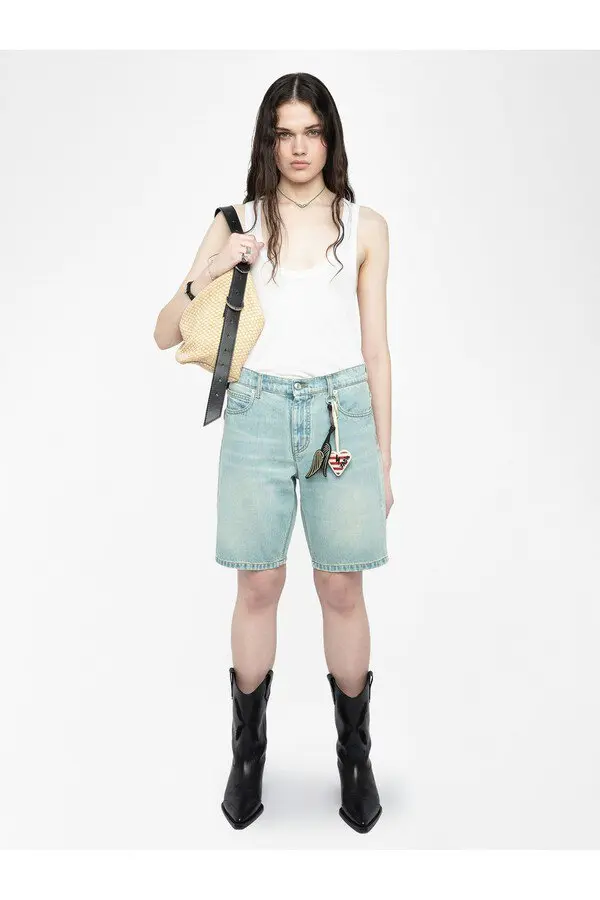 Zadig&Voltaire Denim Bermuda Shorts - Blue