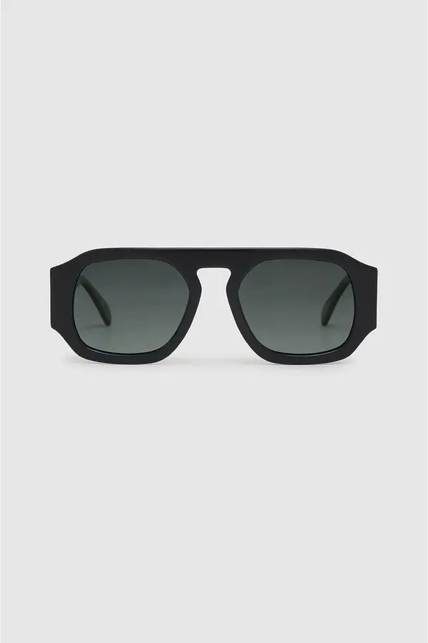 ANINE BING Preston Aviator Sunglasses - Green