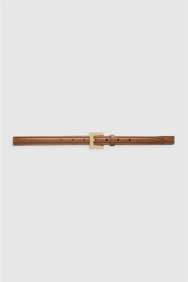 ANINE BING Nicola Leather Belt - Gold