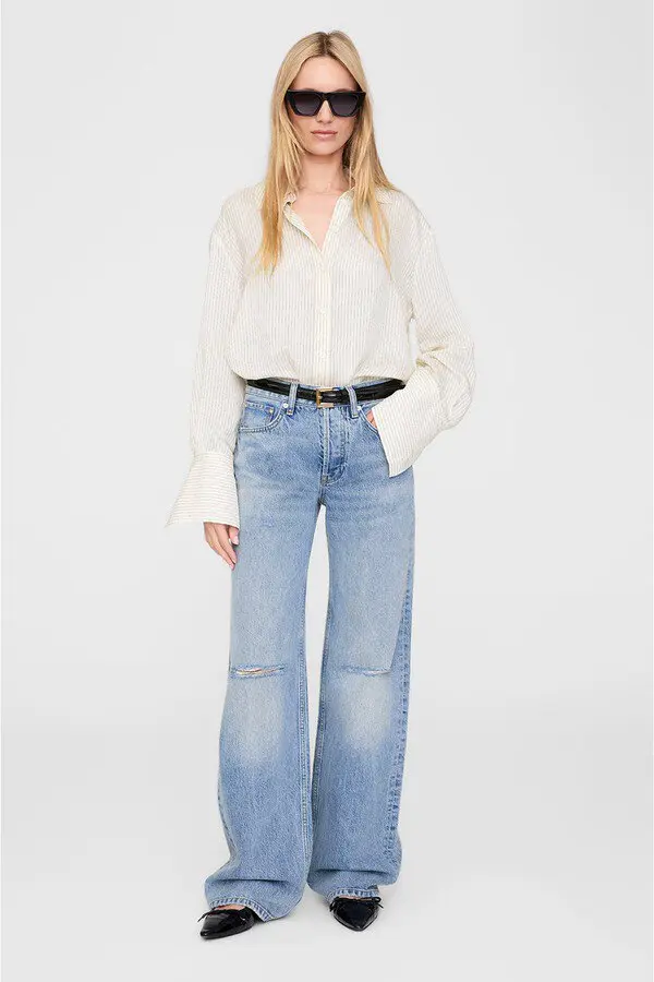 ANINE BING Bridget Pinstripe Shirt - Stripe