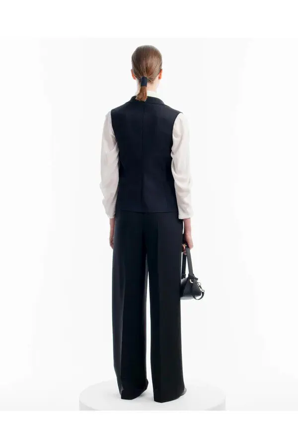 Giorgio Armani Single-pleat Silk Crêpe Cady Trousers - Black