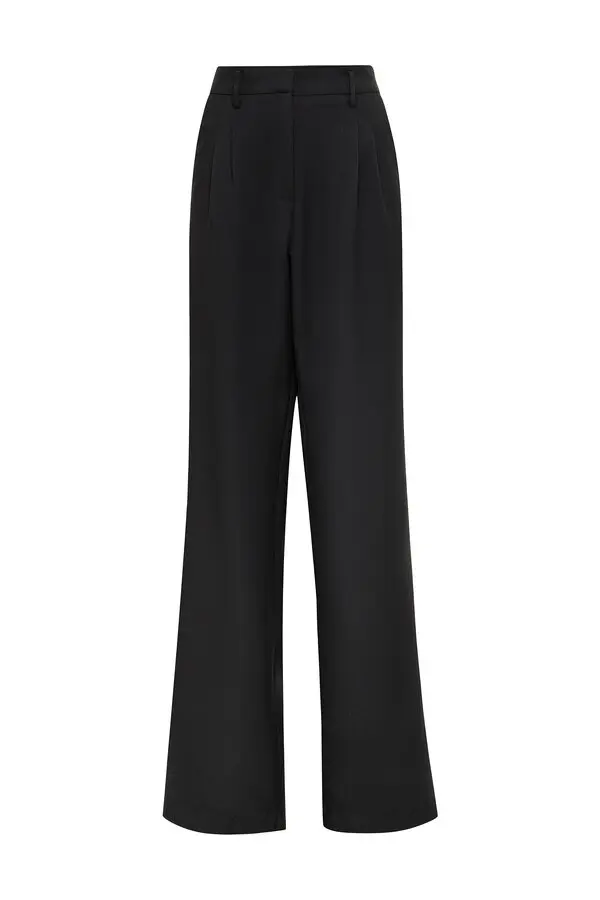 GERGANA IVANOVA Alexandra High-waisted Pleated Pants - Black