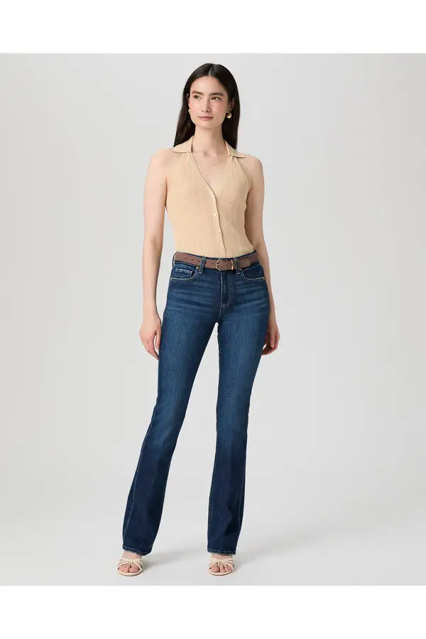 Paige High-rise Manhattan Bootcut Jeans