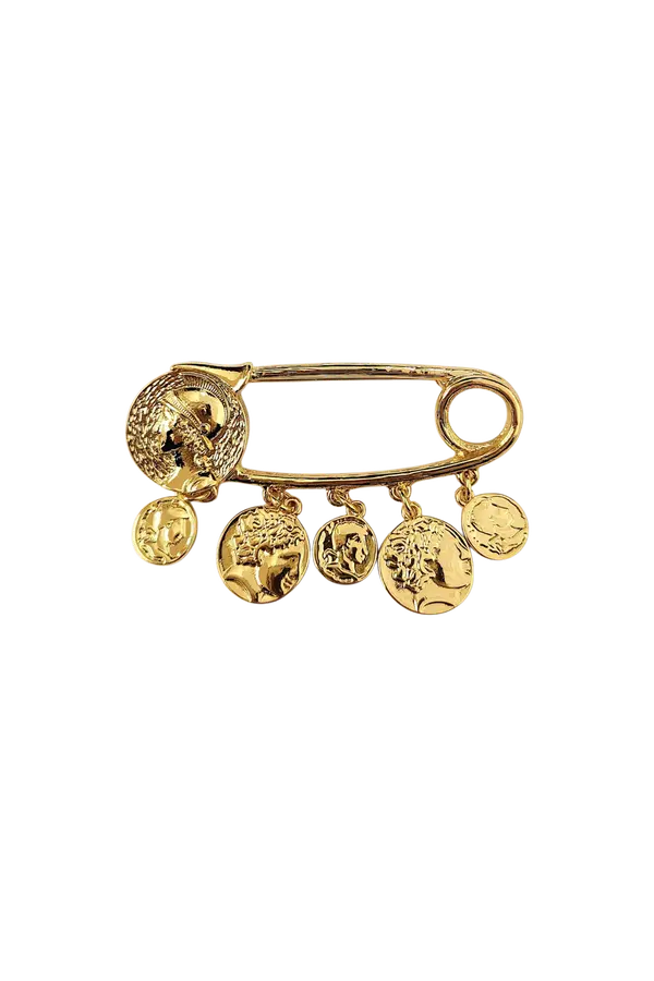 KENNETH JAY LANE Safety Pin With Charm