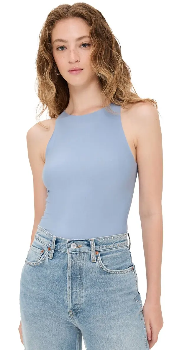 Commando Butter Crewneck Tank Bodysuit - Pool