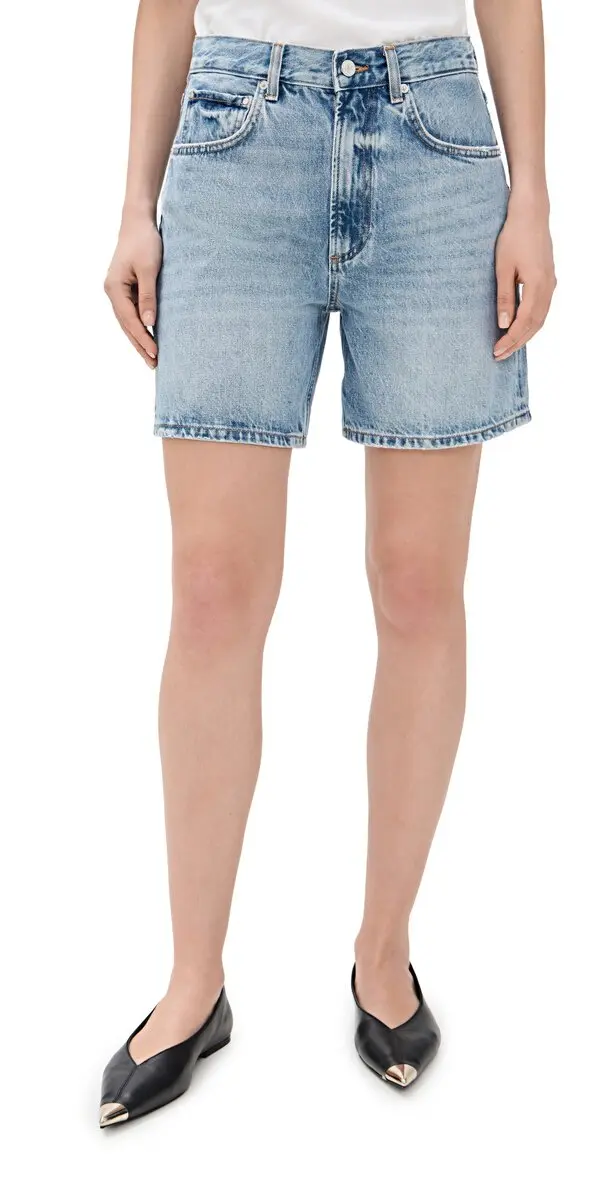 ANINE BING Heath Denim Shorts - Summer Blues