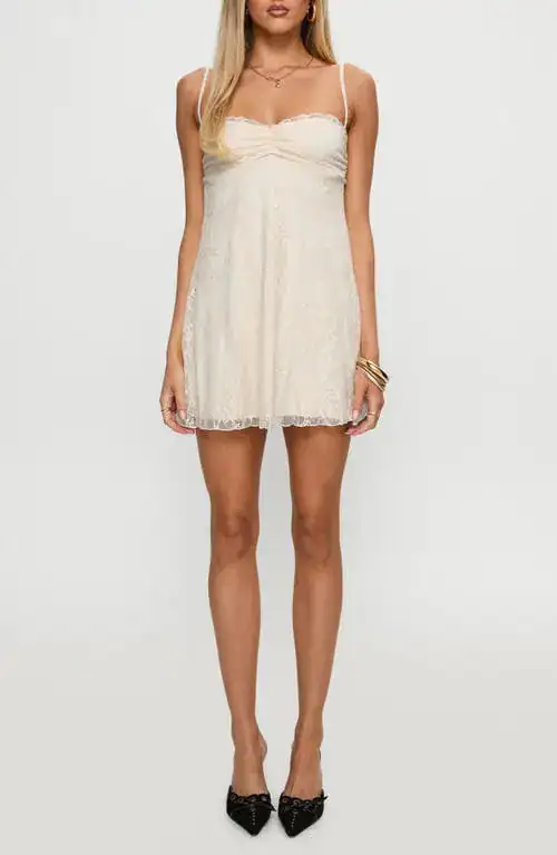 strapless open back dress Dwyer Mini Dress Cream