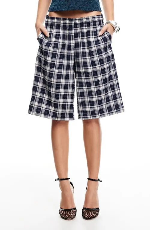 Lioness Sevigney Plaid Long Shorts