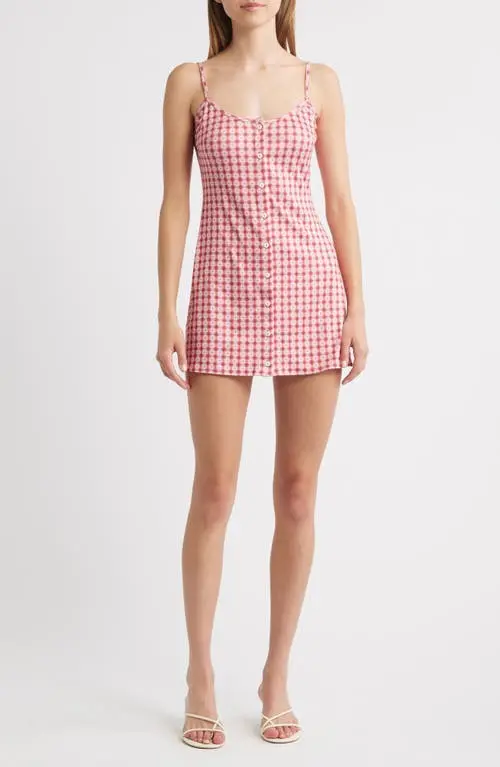 BELLA VENICE Sleeveless Button Front Minidress