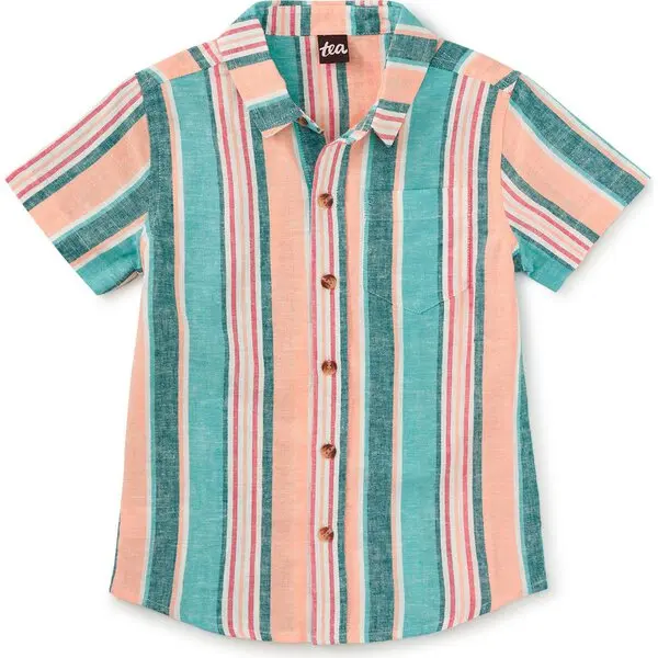 TEA COLLECTION Stripe Button Up Woven Shirt