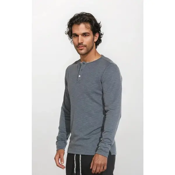 LEDGER & FORD Folsom Henley - Slate