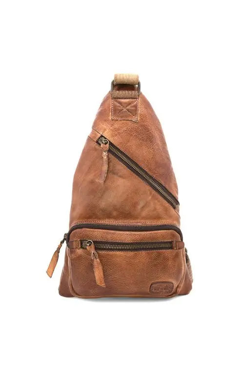 Bed Stu Leather Sling Backpack - Tan Rustic