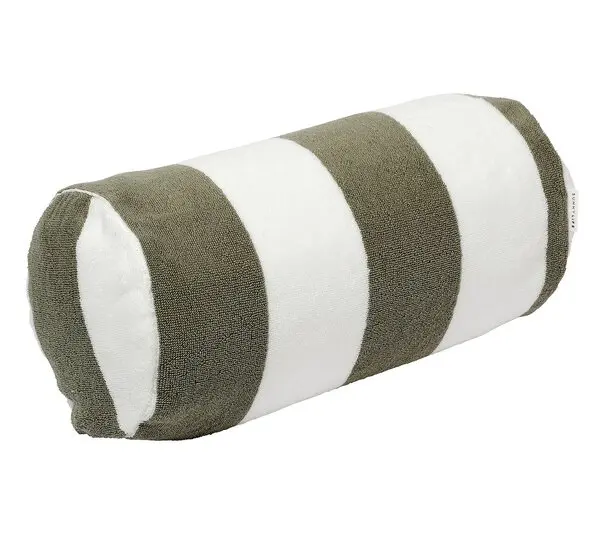 SUNNYLIFE Inflatable Beach Pillow Vacay Olive Stripe