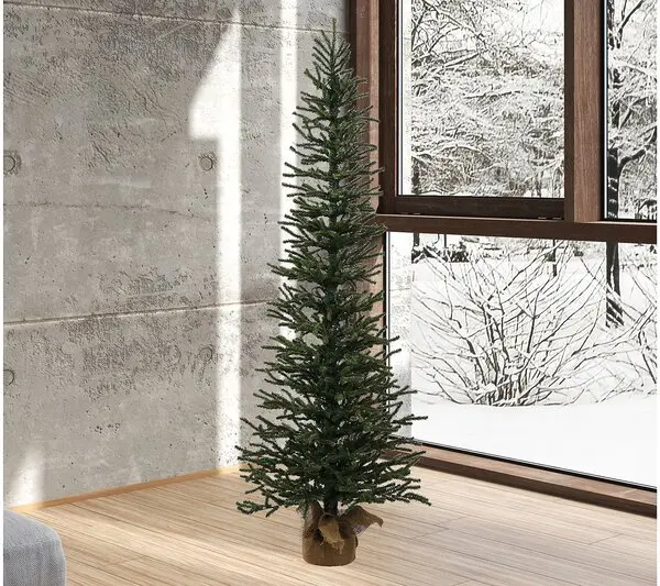 VICKERMAN 5' X 24' Mini Pine Artificial Christm As Tree, Unlit