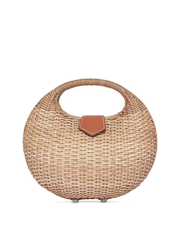 KAYU Ines Small Straw Top Handle Bag