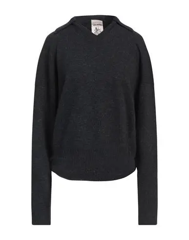 SEMICOUTURE Knitted V-neck Sweater - Grey