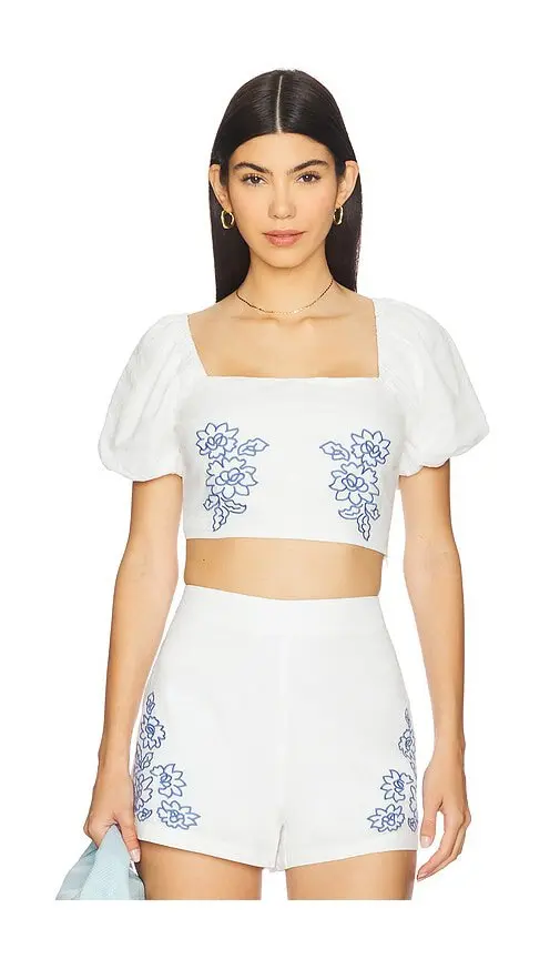 Minkpink Sonnet Embroidered Top