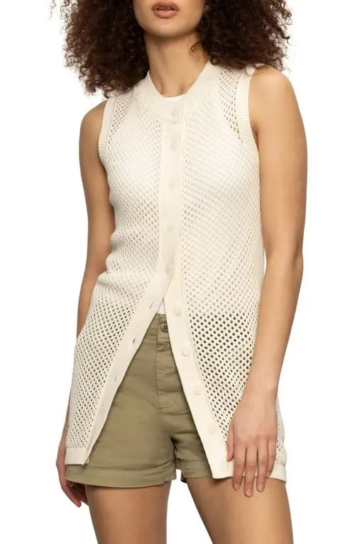 Sanctuary Open Stitch Longline Cotton Vest - Macrame
