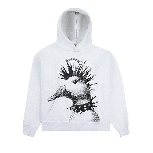 PLEASURES Punk Duck Hoodie - Grey
