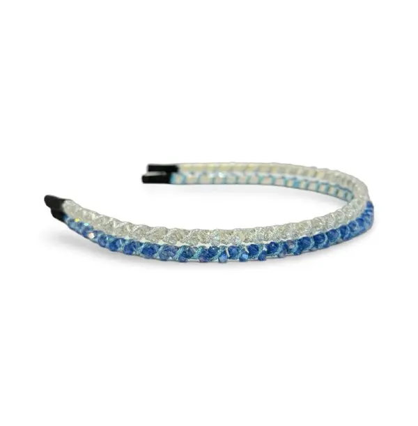 HEADBANDS OF HOPE Beaded Headband Set - Blue Silver