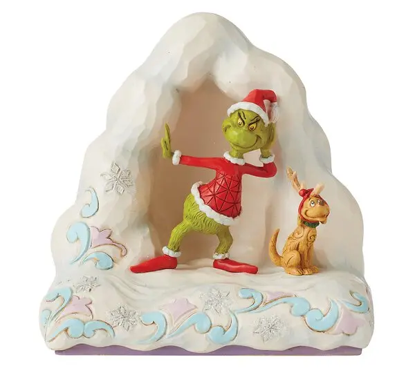 JIM SHORE Grinch Grinch And Max On Snow Mound F Igurine 6in H