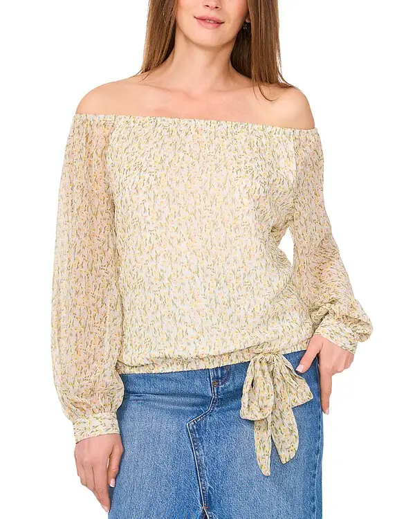 Vince Camuto Off-the-shoulder Top - Calm Grey